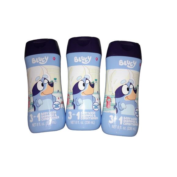 Bluey | Other | 3 Bluey Kids 3in Body Wash Shampoo And Conditioner ...